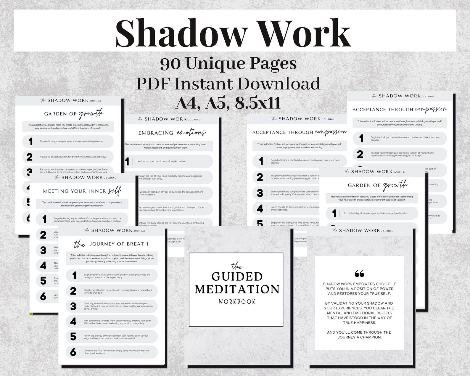 Embrace Your Inner Self: Shadow Work Journal for Personal Growth Mental ...