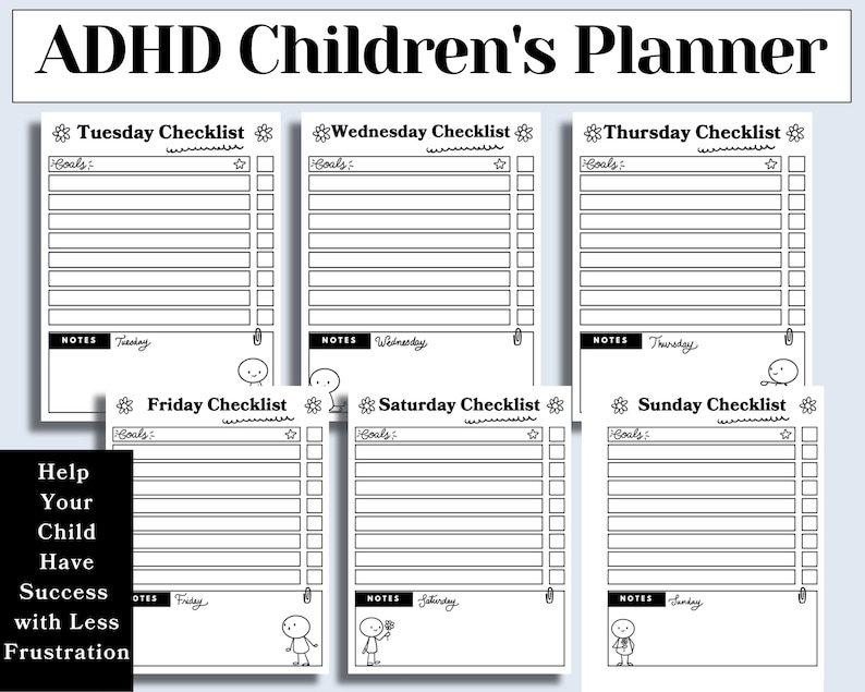 ADHD Planner, ADHD Planner Children, Adhd Kids Planner, Adhd Daily ...