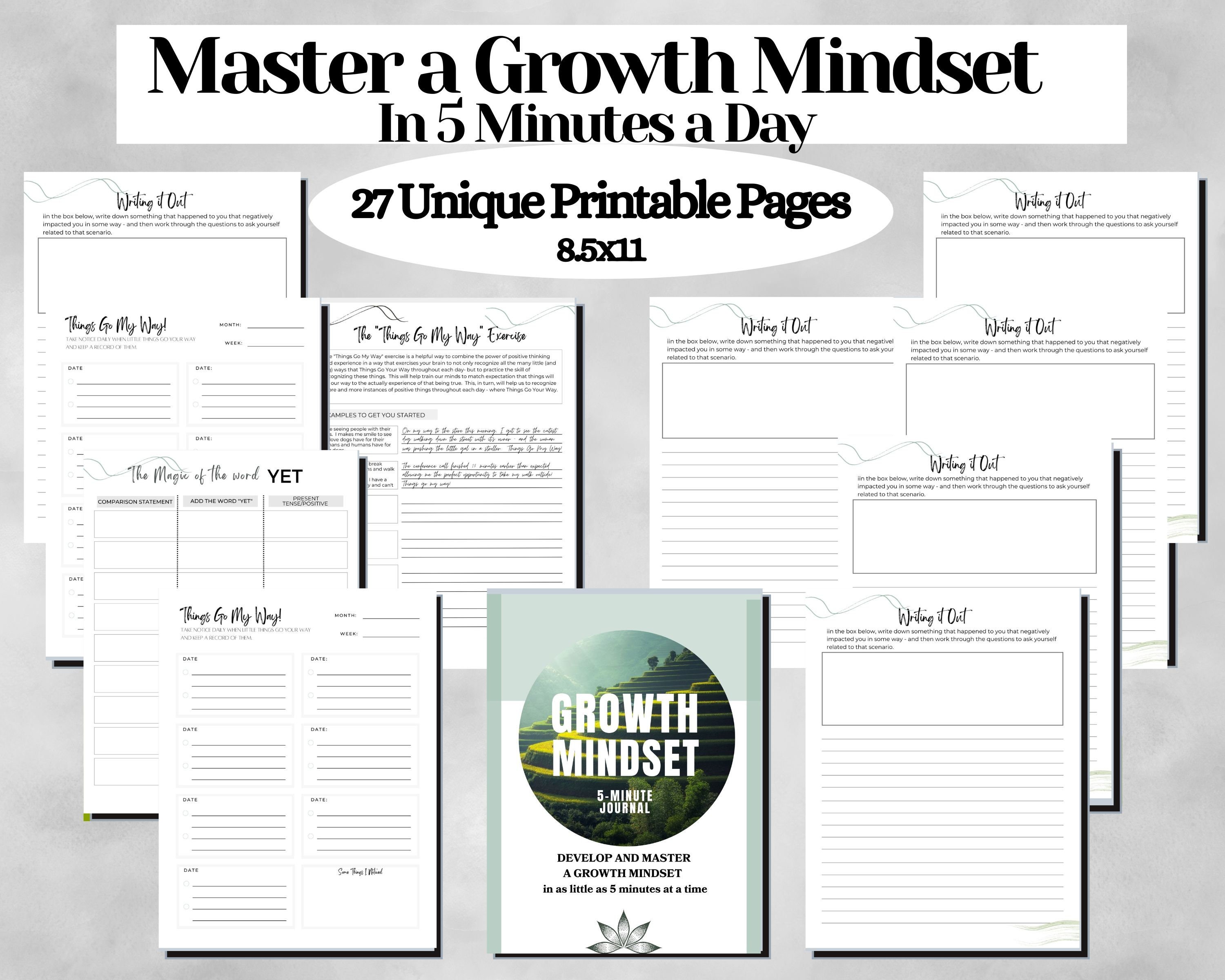 Growth Mindset, Mindset Journal, Growth Mindset for Teens Adults ...