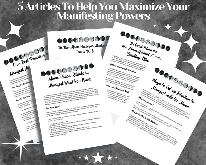 Moon Phase Journal, Moon Planner, Moon Phase, Manifestation Planner ...