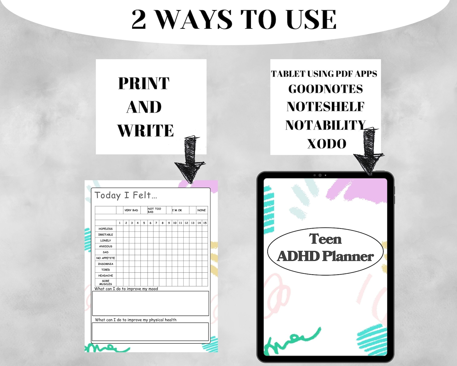 ADHD Planner for Teens | Focus & Productivity Printable | Teen ...