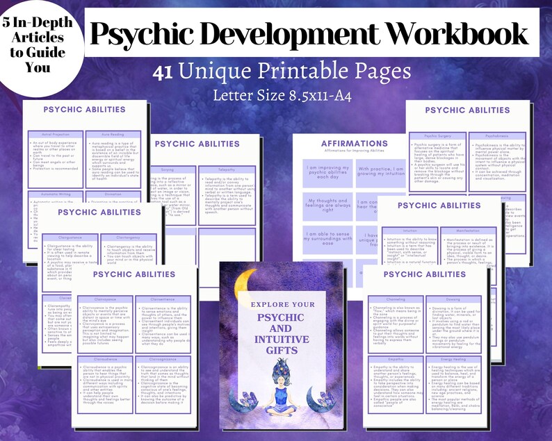 Psychic Development Workbook PDF, Intuition Training Journal, Psychic ...