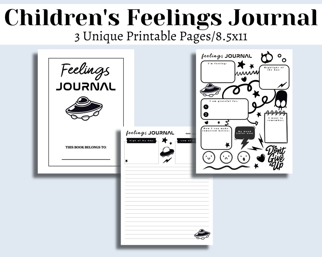 Kids Journal Kids Therapy Journal Children's Emotions - Etsy