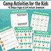 Camping Activities, Camp Kids, Scavenger Hunt, I SPY, Bingo, Charades ...
