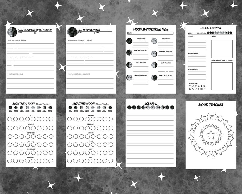 Moon Phase Journal, Moon Planner, Moon Phase, Manifestation Planner ...
