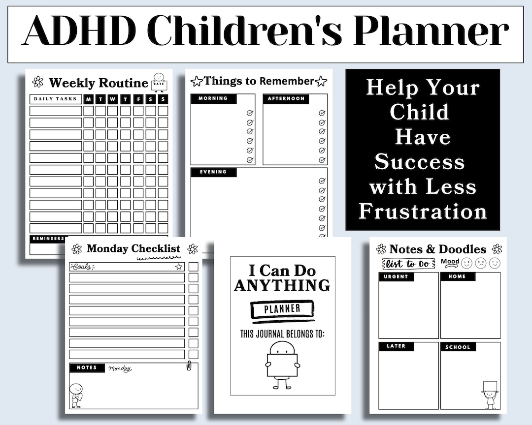 ADHD Planner, ADHD Planner Children, Adhd Kids Planner, Adhd Daily ...