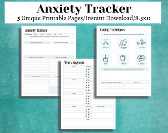 Monthly Anxiety Symptom Tracker - Etsy