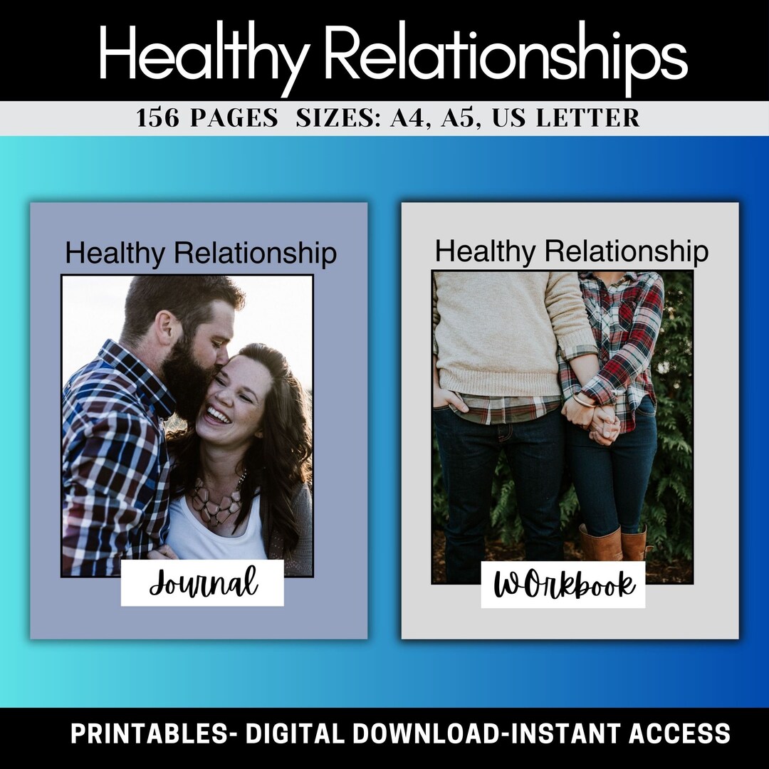 Healthy Relationships Workbook and Journal, Couples Therapy Resource ...