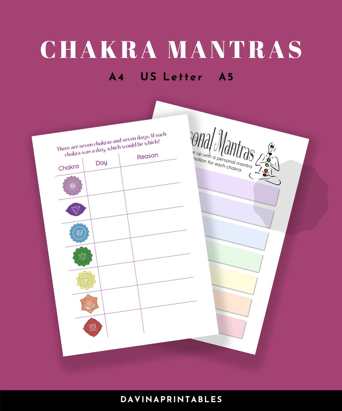 Chakra Healing Journal Heal Your Seven Chakras Chakra - Etsy