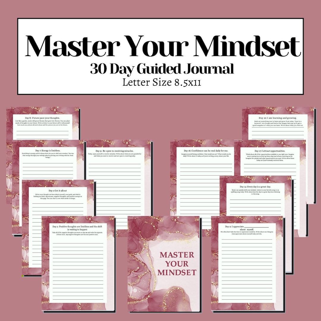 Mindset Journal, Growth Mindset, Mental Health, Journal Prompts ...