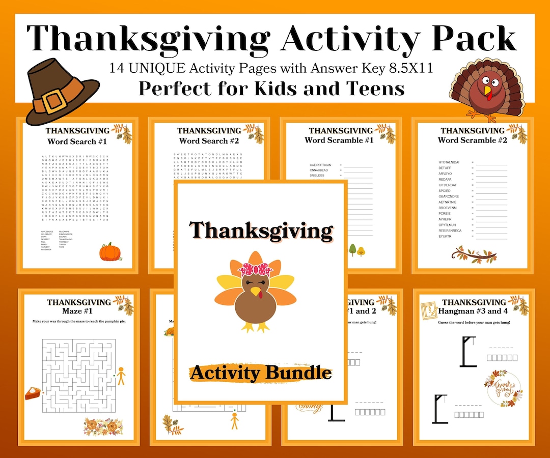 Thanksgiving Activities, Thanksgiving Games, Kids Activities, Kids ...