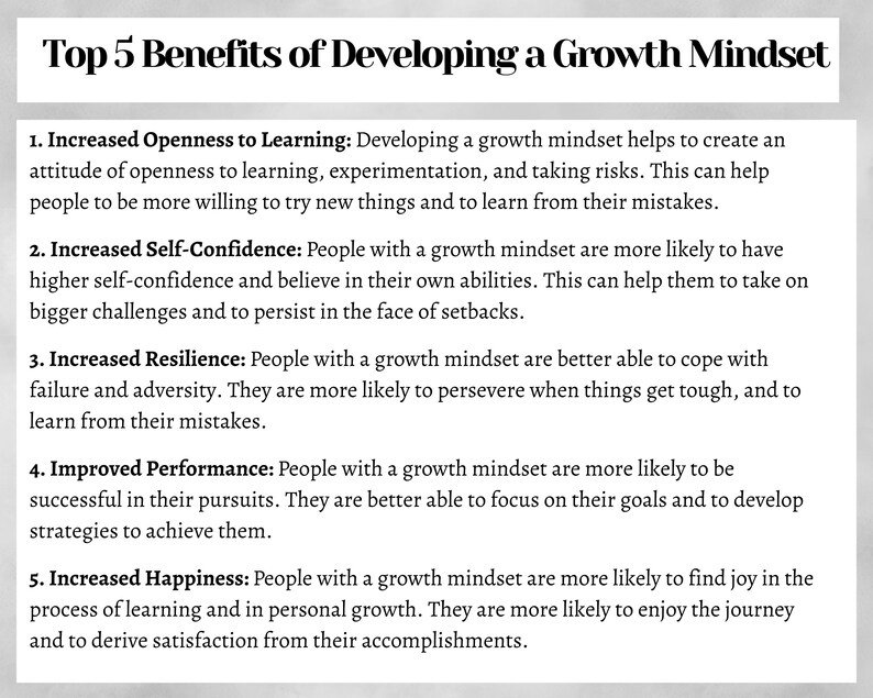 Growth Mindset, Mindset Journal, Growth Mindset for Teens Adults ...