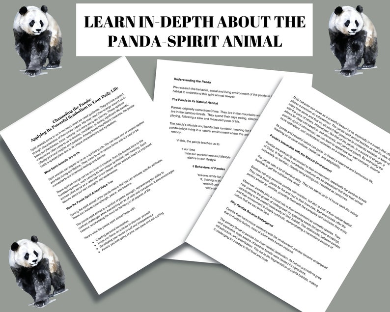 Panda, My Spirit Animal, Spirit Guide, Panda Spirit Animal Printable ...