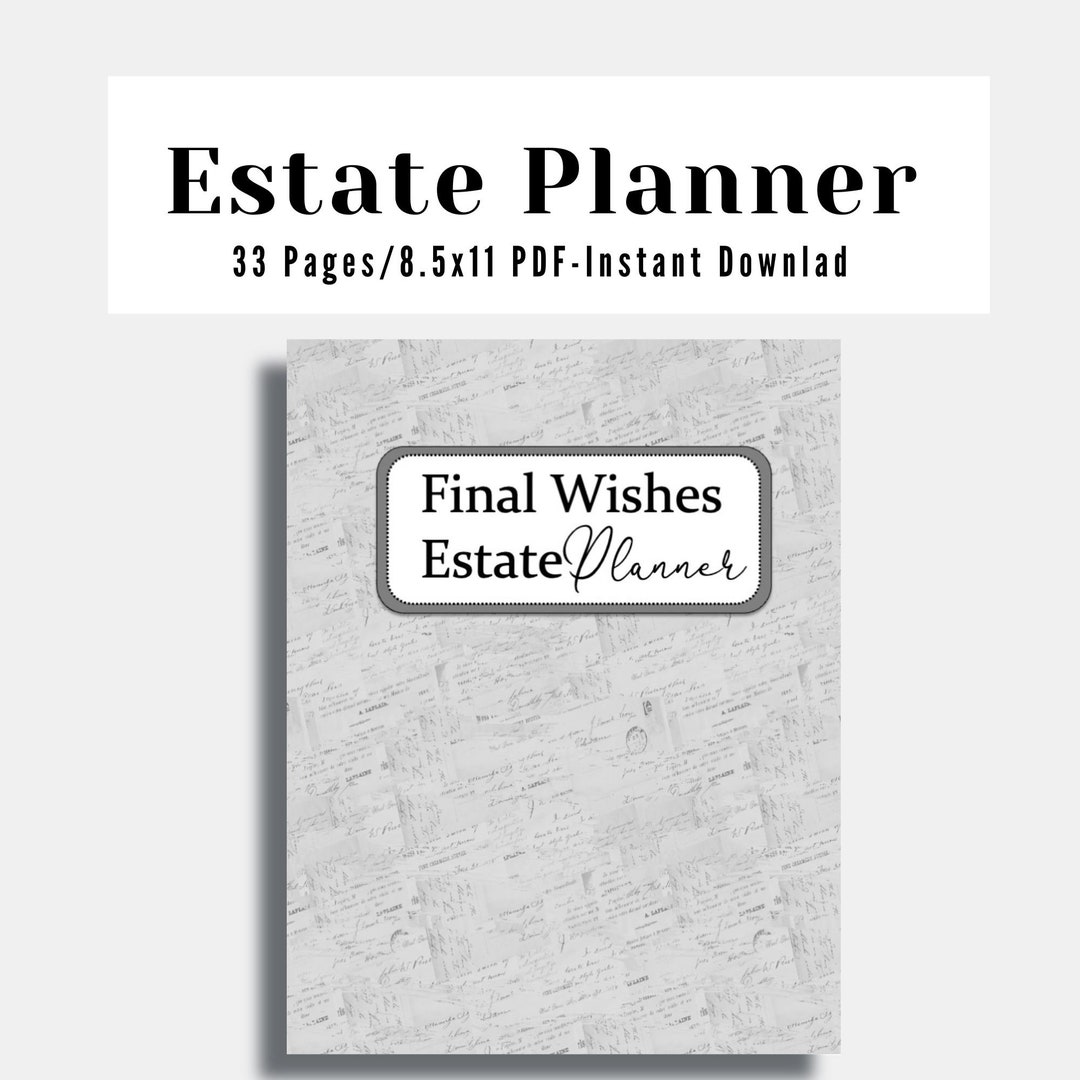Final Wishes Estate Planner | End of Life Organizer | Important ...