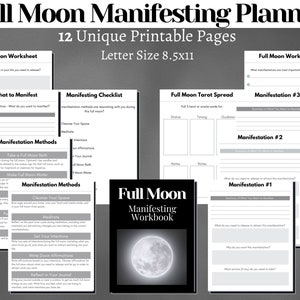Moon Phase Journal, Moon Planner, Moon Phase, Manifestation Planner ...