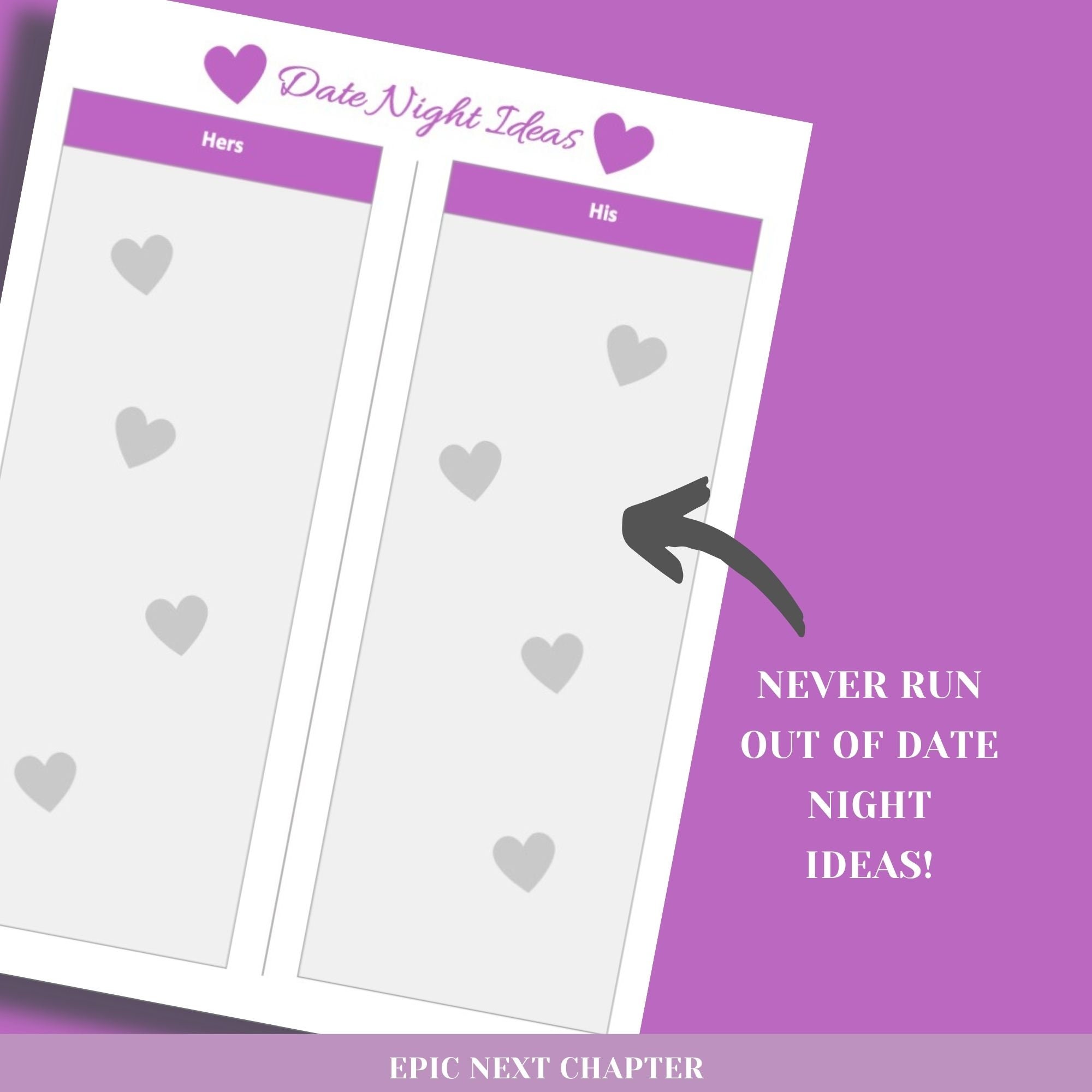 Relationship Planner Date Night Planner Anniversary Ideas - Etsy