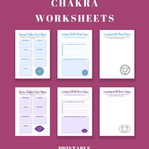 Chakra Healing Journal, Heal Your Seven Chakras, Chakra Worksheets ...