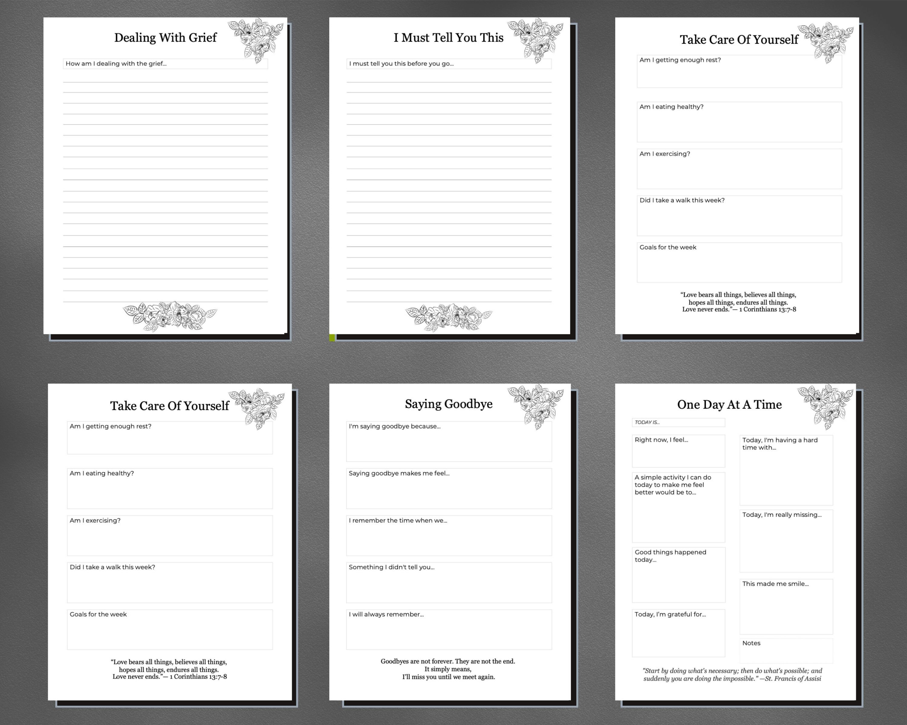 Grief Journal Healing Therapy Memory Keeper Stages of Grief - Etsy