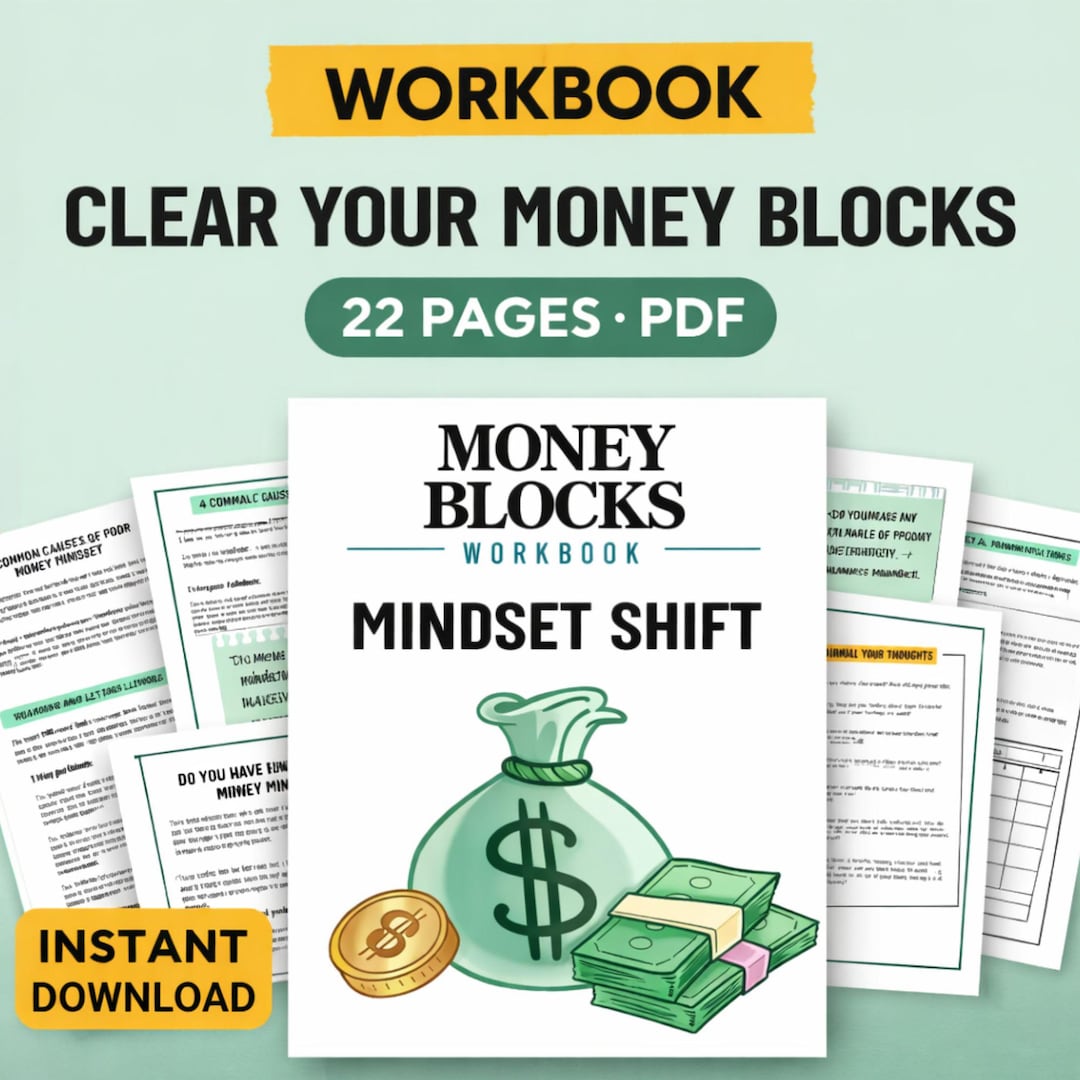 Clear Your Money Blocks Workbook PDF, Money Mindset Journal, Abundance ...