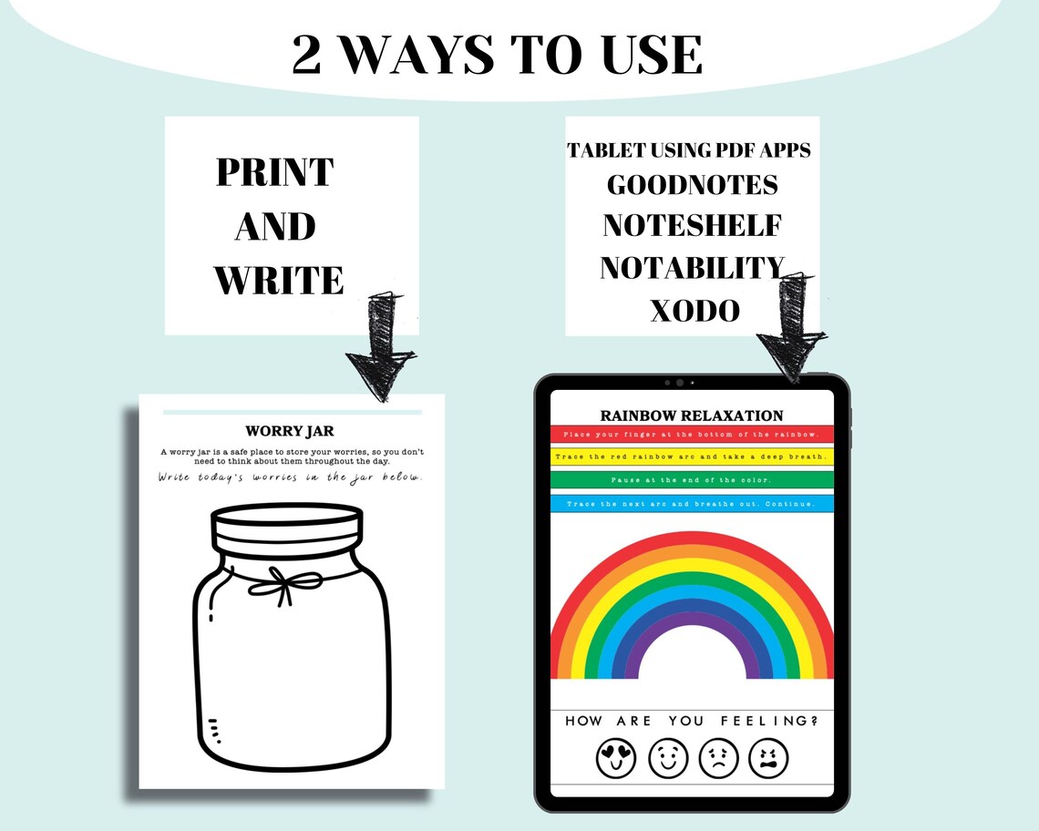 CBT Kids Workbook Printable PDF | Anxiety & Worry Worksheets for ...