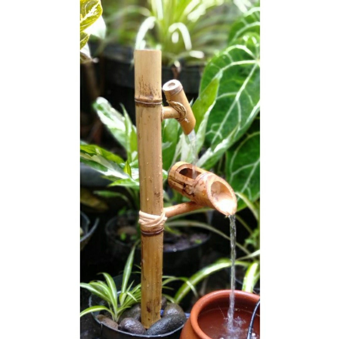 Japanese Fountain Bamboo, Backyard Pond Kit Outdoor, Rocking Pump Water ...