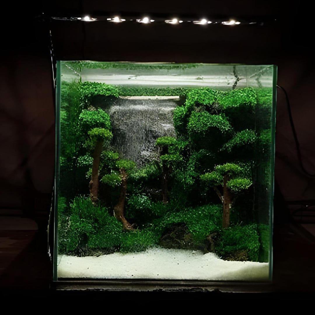 Waterfall Aquarium Kit, Aquascape Ornament Sand Fall Kit Underwater ...