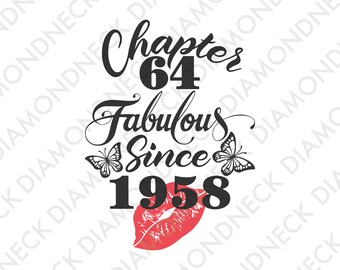 64th Birthday Svg | Etsy