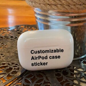 Customizable AirPod Case Sticker. - Etsy