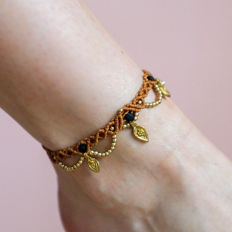 Macrame Anklet - Etsy