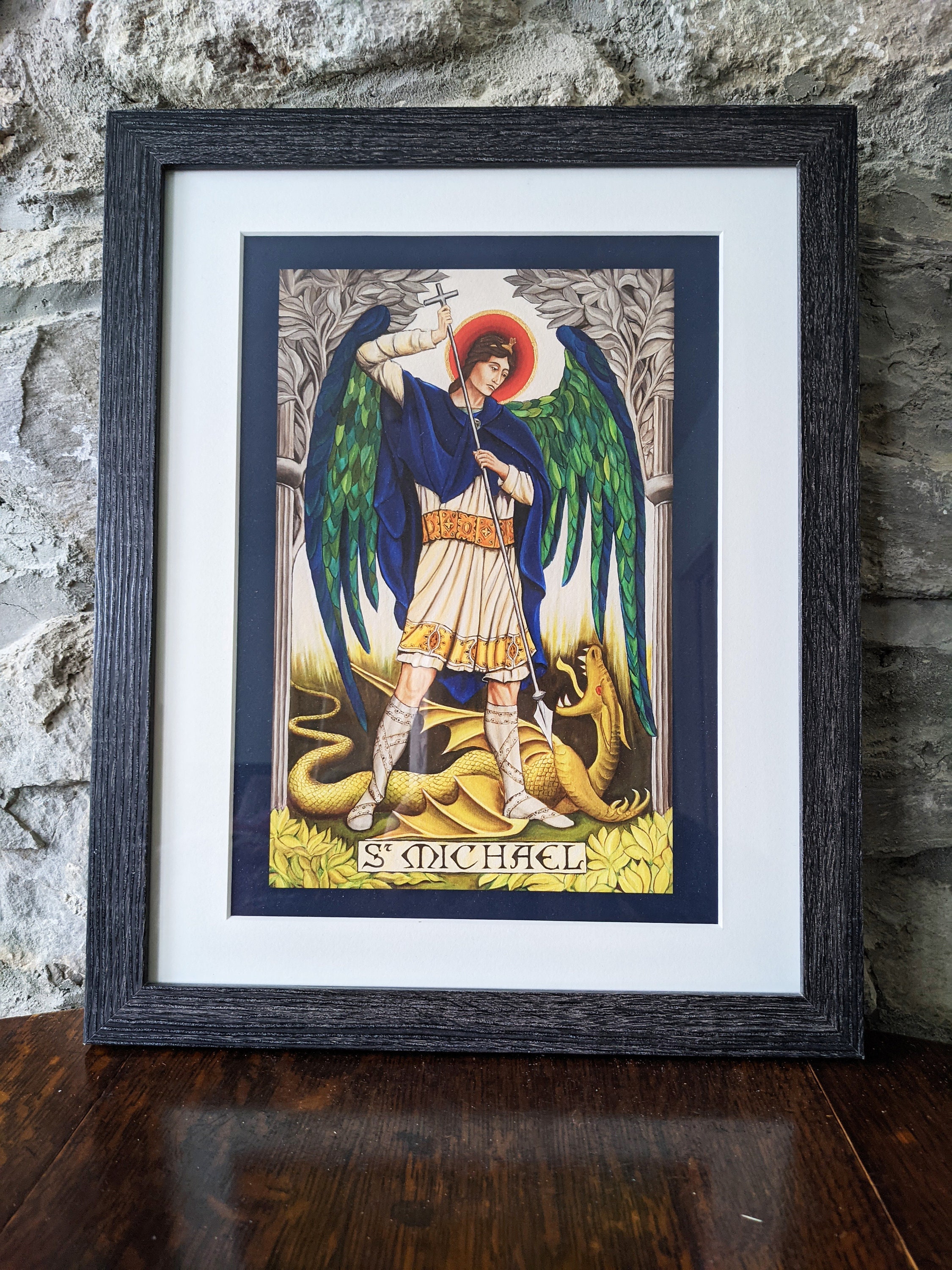 Religious Print St Michael Print Giclee Print - Etsy UK