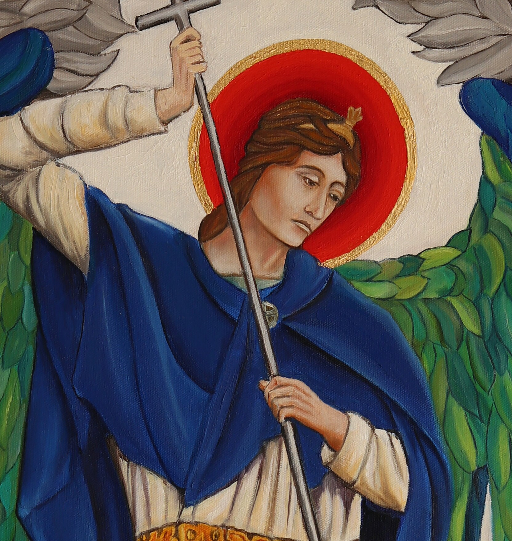Large Framed St Michael Oil Painting, St Michael Icon - Etsy