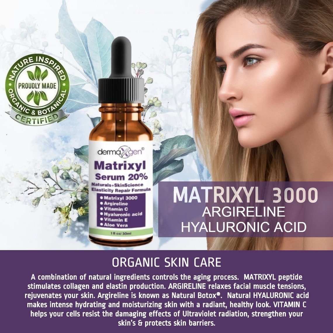 Matrixyl 3000 Argireline Hyaluronic Acid Vitaminc Wrinkle Etsy