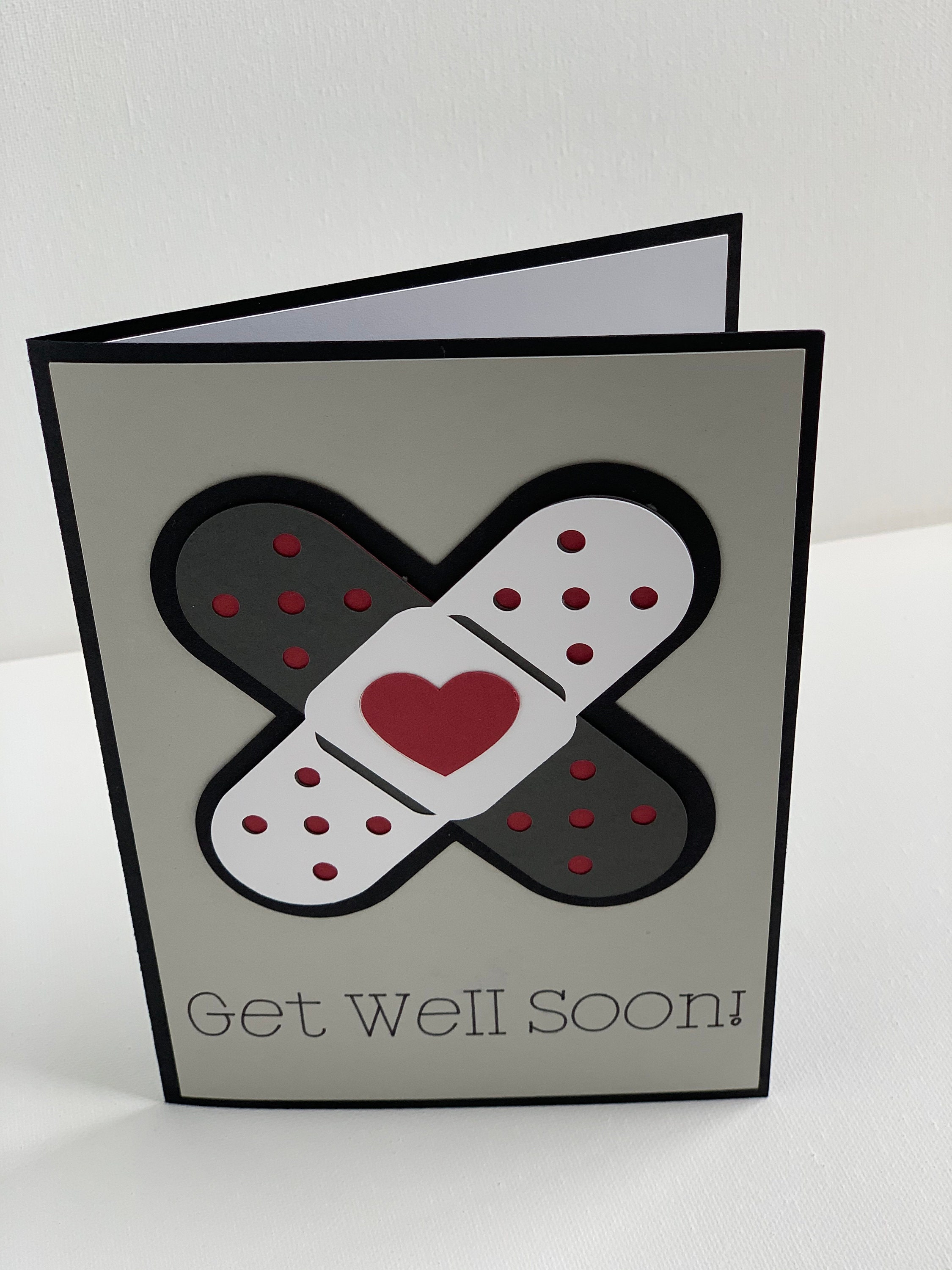 Get Well Soon Card Handmade Card Bandaid Card Band-Aid Get - Etsy.de