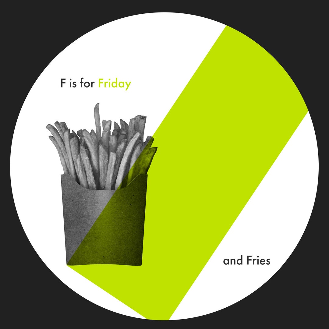 Friday & Fries Sticker – Hand-drawn Fries Illustration Vinyl Sticker ...