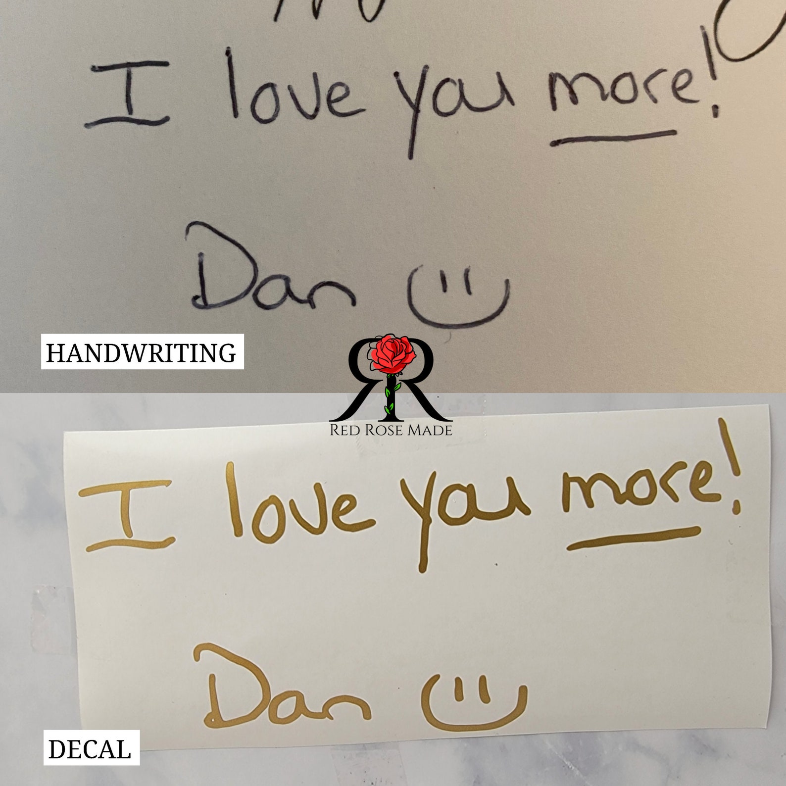 Actual Handwriting Decals Stickers From Writing Name Decals - Etsy