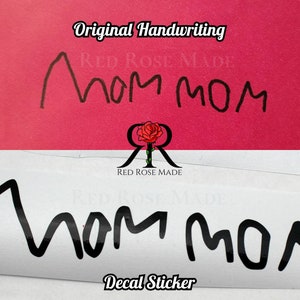 Actual Handwriting Decals, Stickers From Your Writing, Signature Name ...
