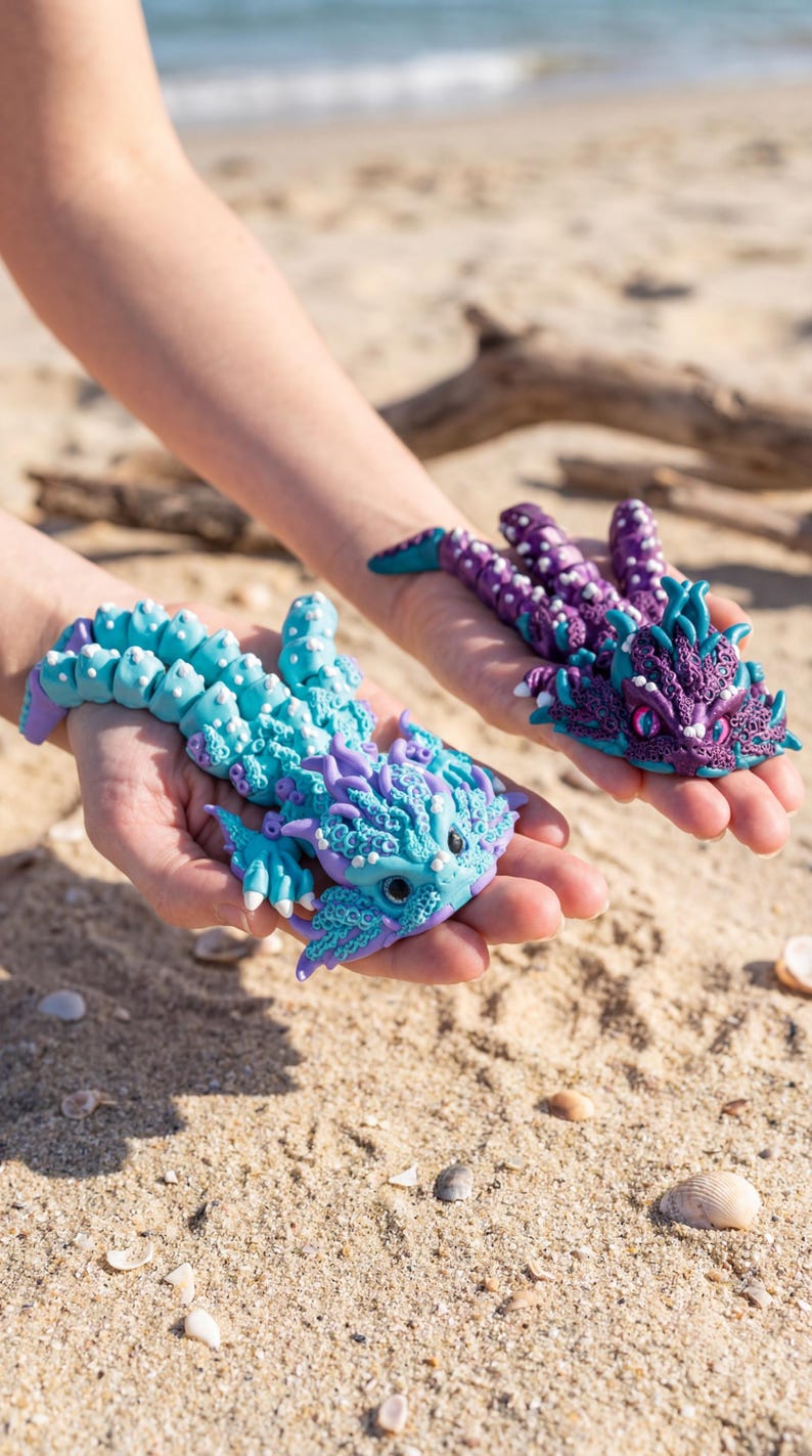 Kraken Octopus Dragon 3D Printed Articulated Model | Glass Eyes ...