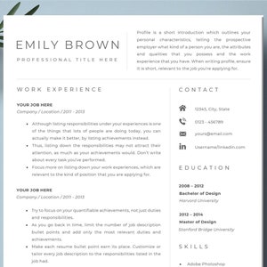 Teacher Resume Template for Google Docs, Microsoft Word, Pages ...