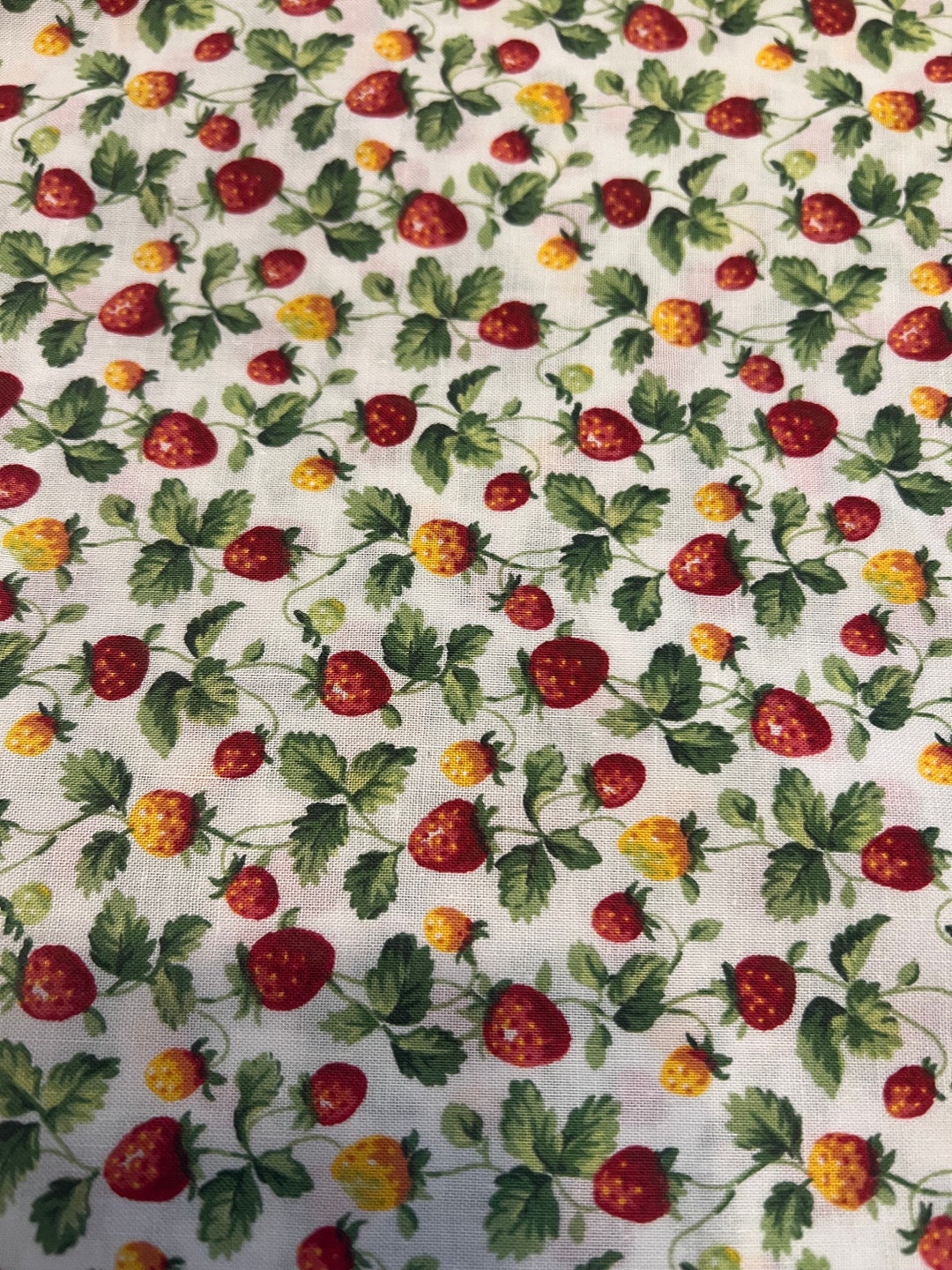 1/2 Yd Vintage Allover Strawberry Print for Concord Cotton Fabric - Etsy