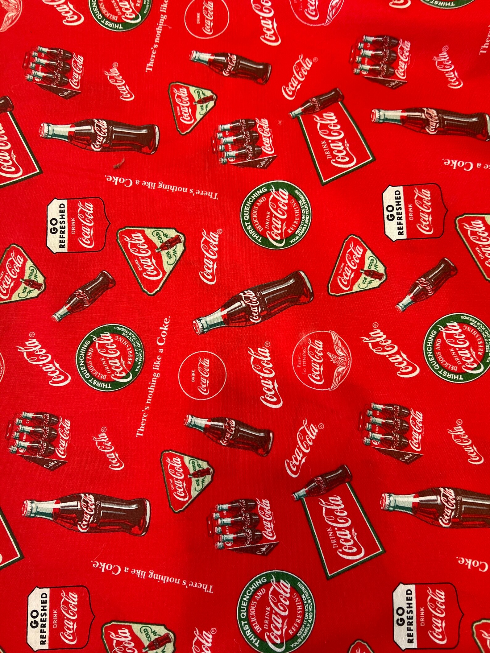 Fat Quarter Allover Coca Cola Coke Print by Sykel Cotton - Etsy