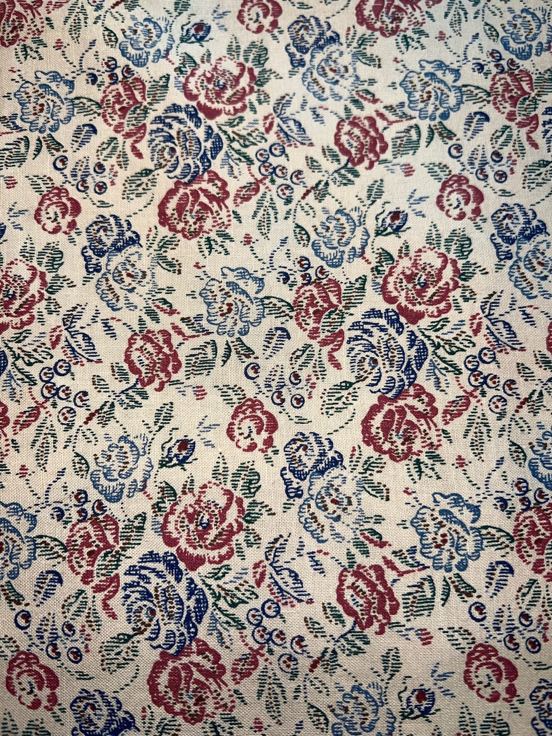 1/2 Yd Vintage Allover Floral Calico Cotton Fabric - Etsy