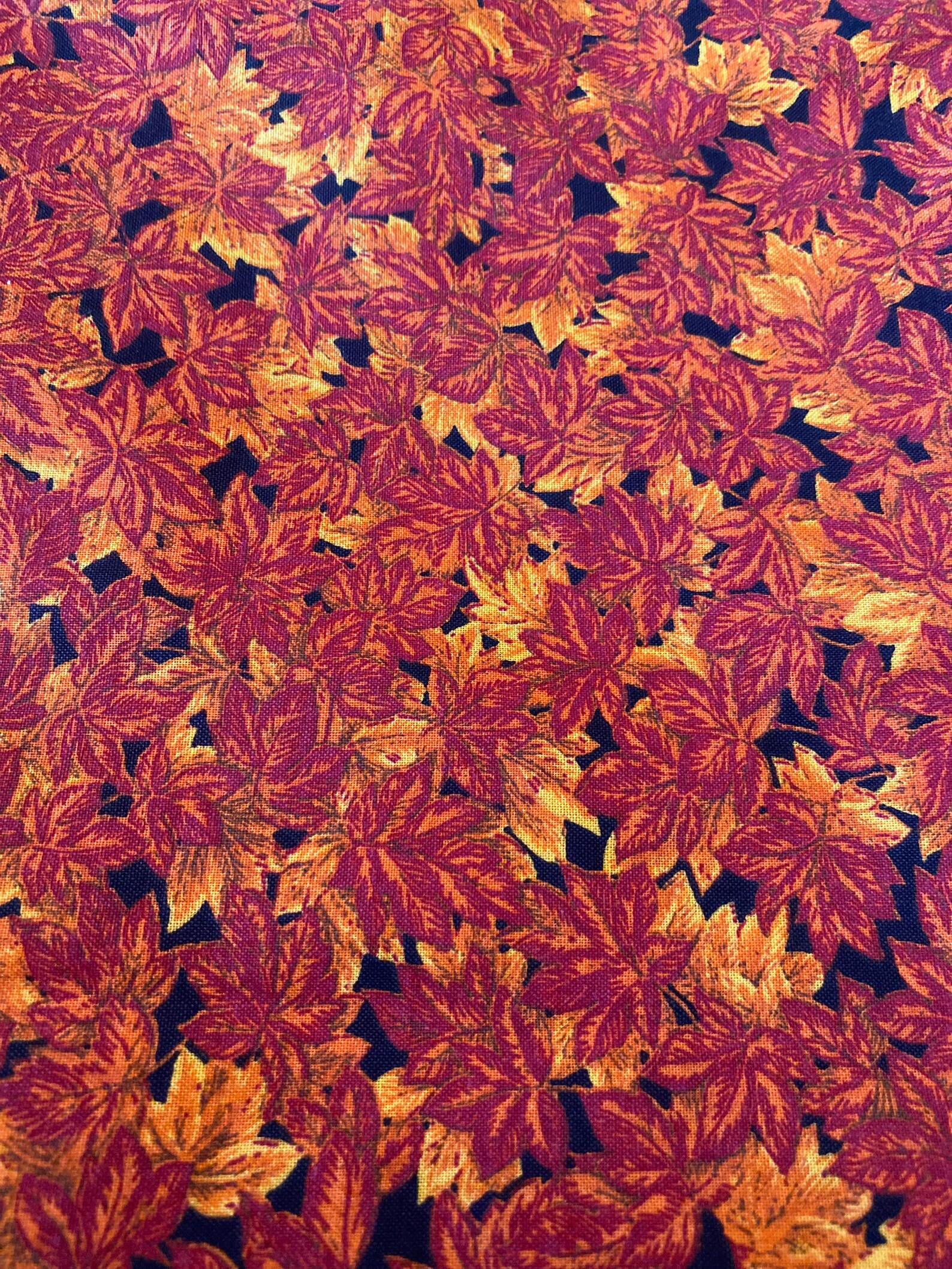 1/2 Yd Vintage All Autumn Maple Leaves Cotton Fabric by - Etsy