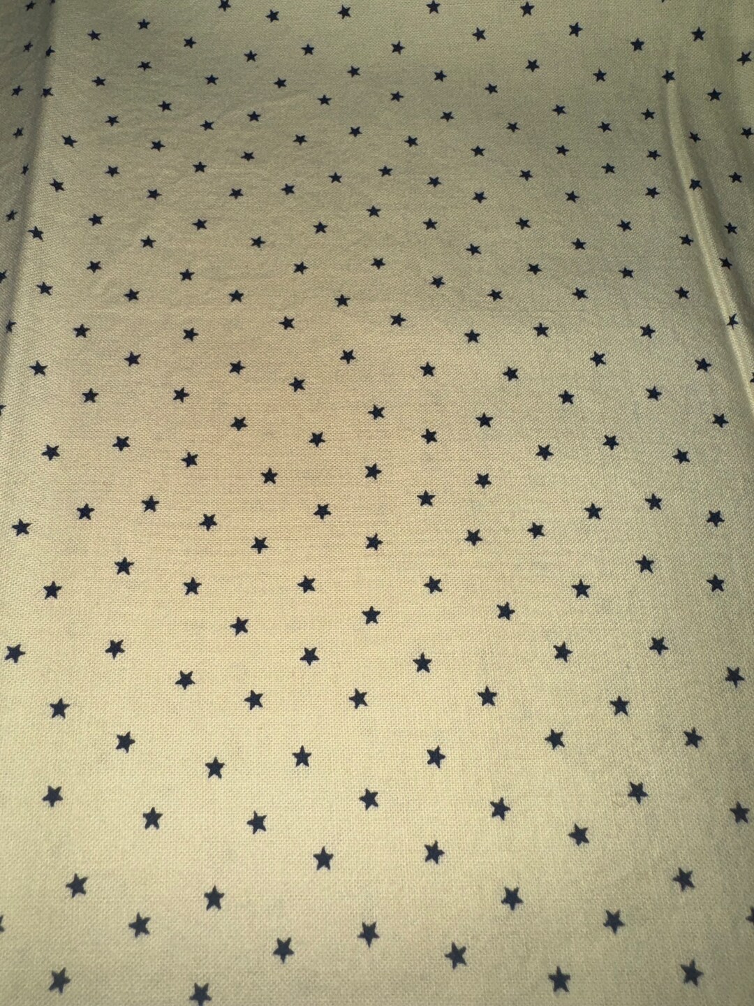 1/2 Yd Vintage Allover Blue Stars Print Cotton Fabric by Fabric ...