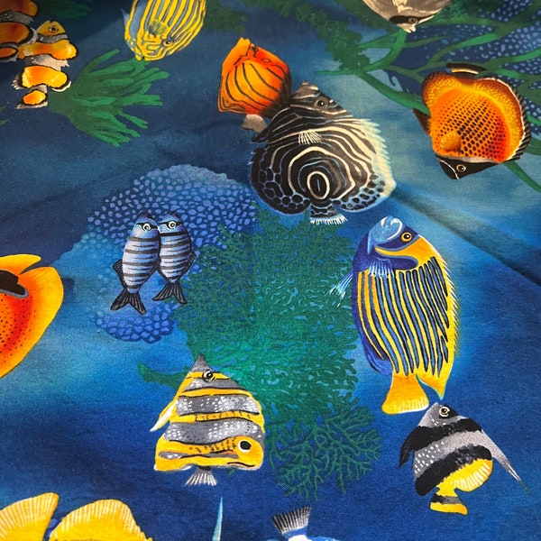 Tropical Fish Fabric - Etsy