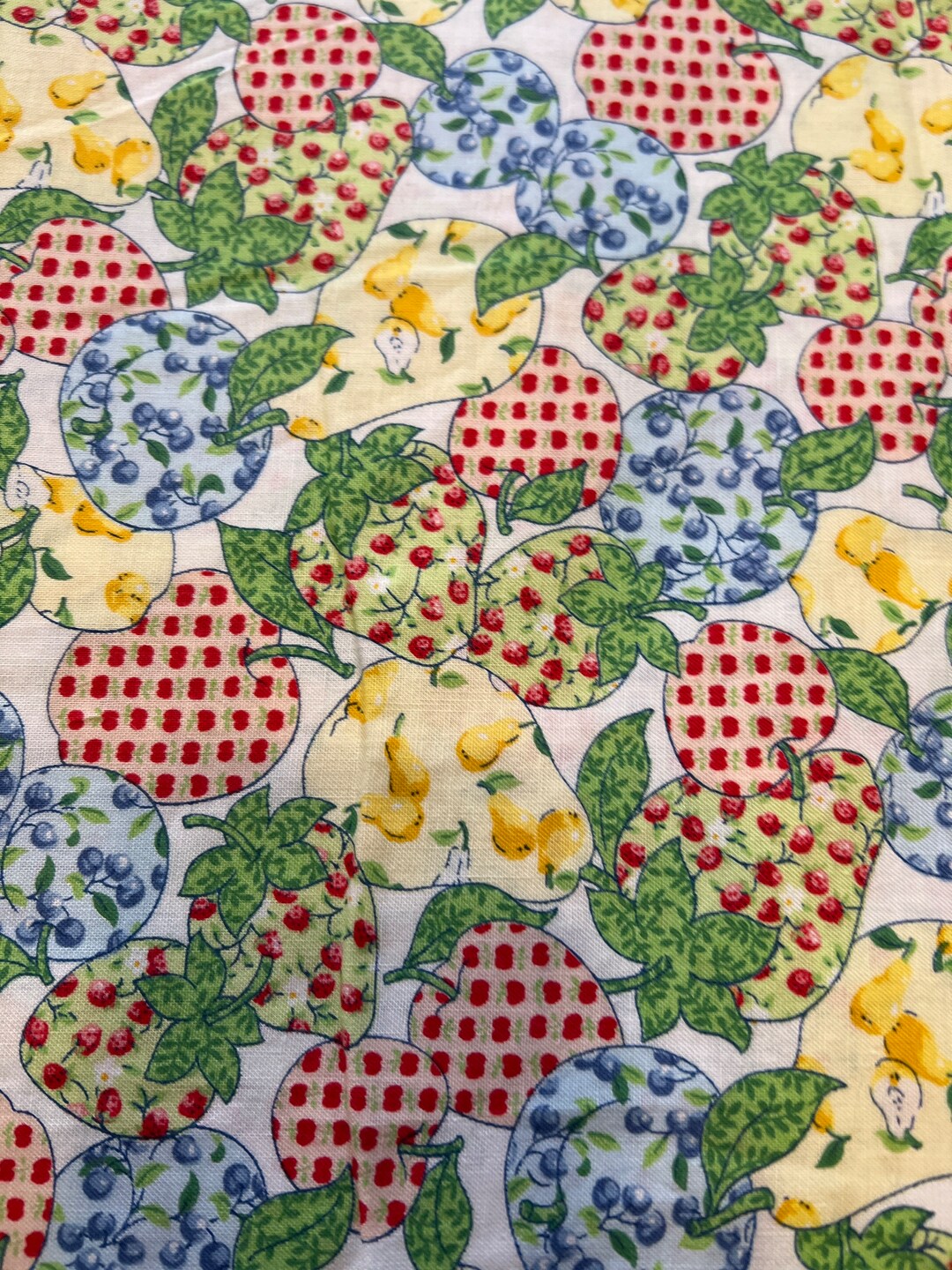 1/2 Yd All Over Fruit Print Cotton Fabric by Artistic Expressions - Etsy