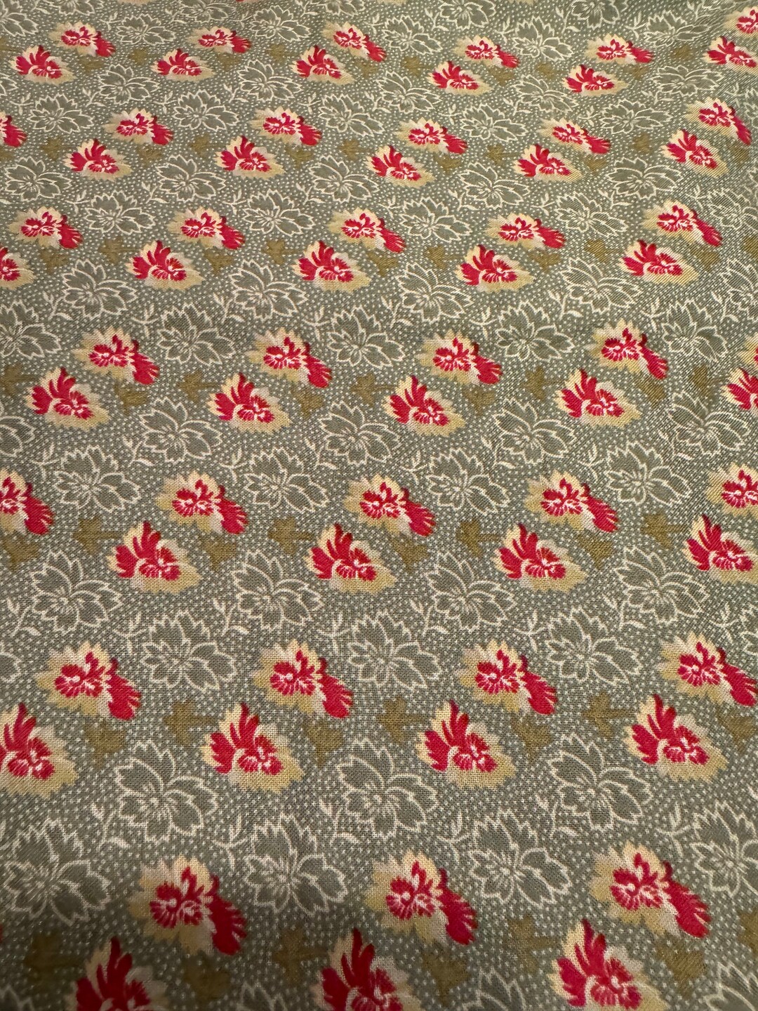 17” Vintage 1800’s Reproduction Print Cotton Fabric by Baum Textiles - Etsy