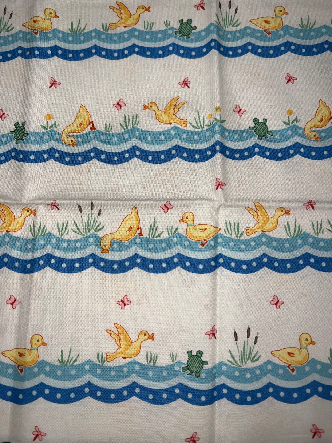 Fat Quarter Vintage Allover Yellow Duck Print Cotton Fabric - Etsy