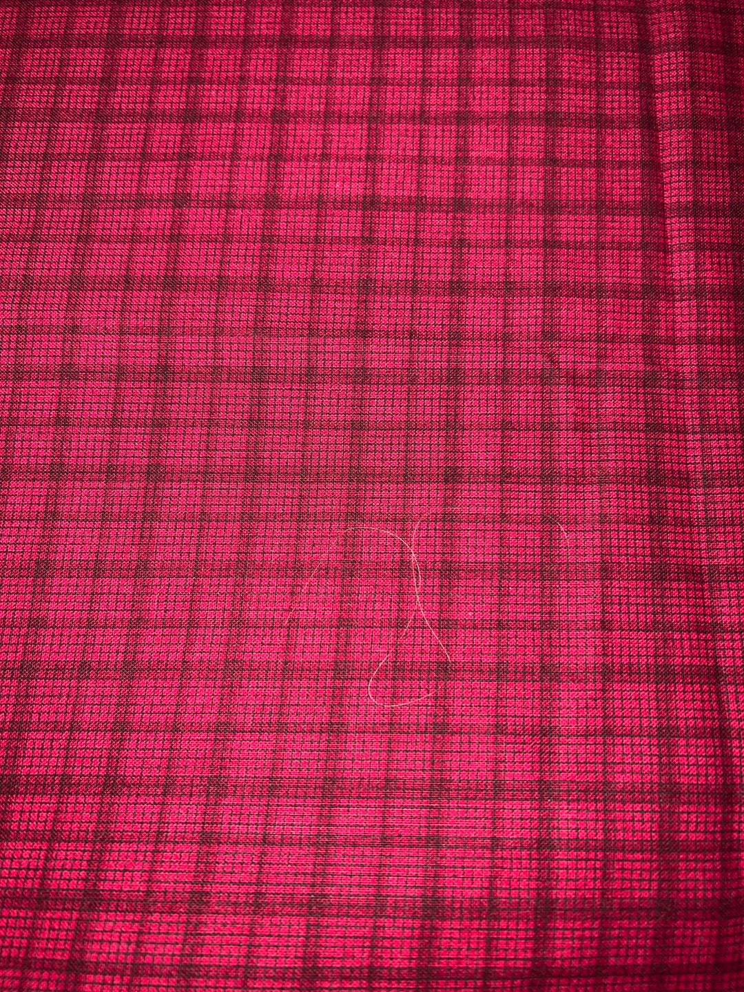 1/2 Yd Vintage Dark Red Checkered Print by VIP Cranston Cotton Fabric ...