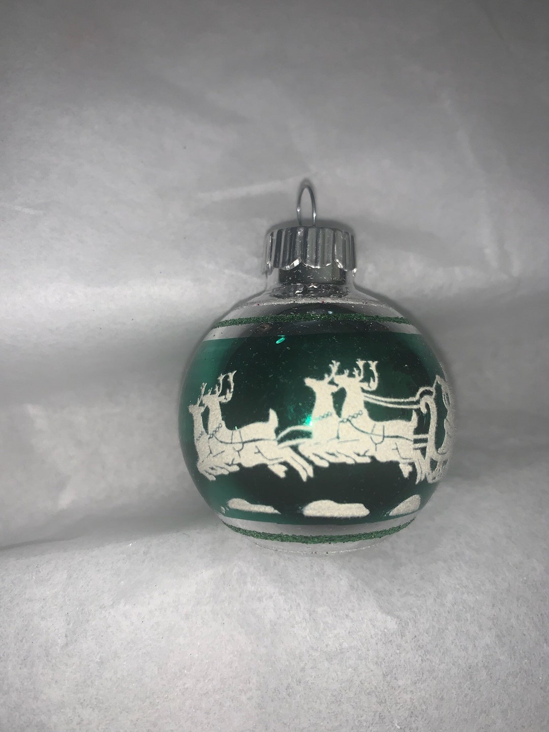 RADKO Presents Shiny Brite Glass Feather Tree Christmas Ornament 1.75 ...