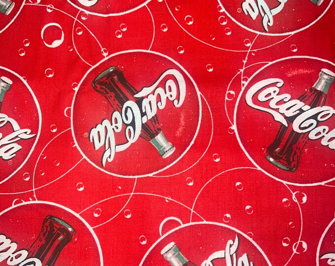 Fat Quarter Allover Coca Cola Coke Print by Spectrix Cotton Fabric - Etsy